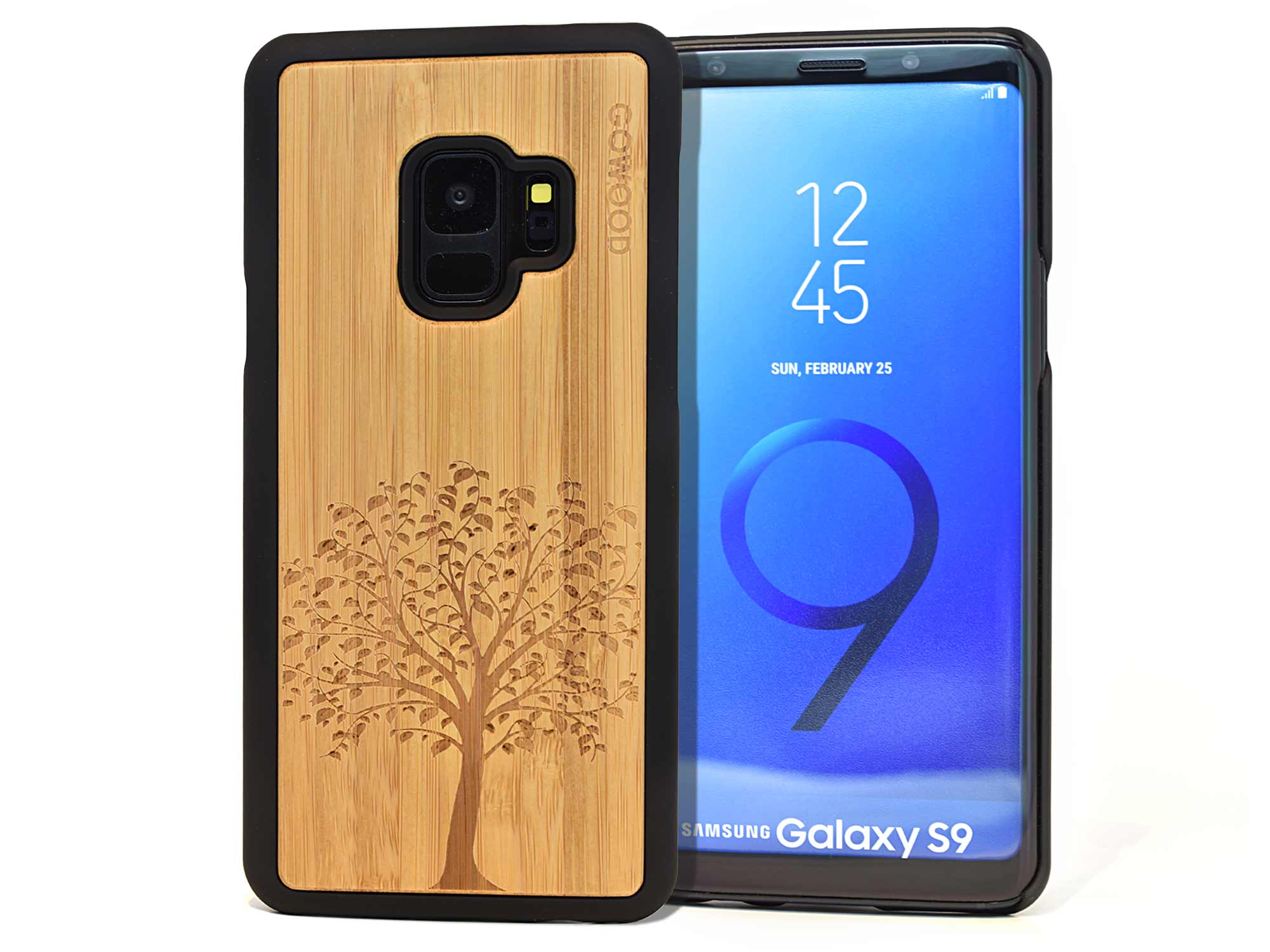 Samsung Galaxy S9 wood case, Galaxy S9 case bamboo tree | GW