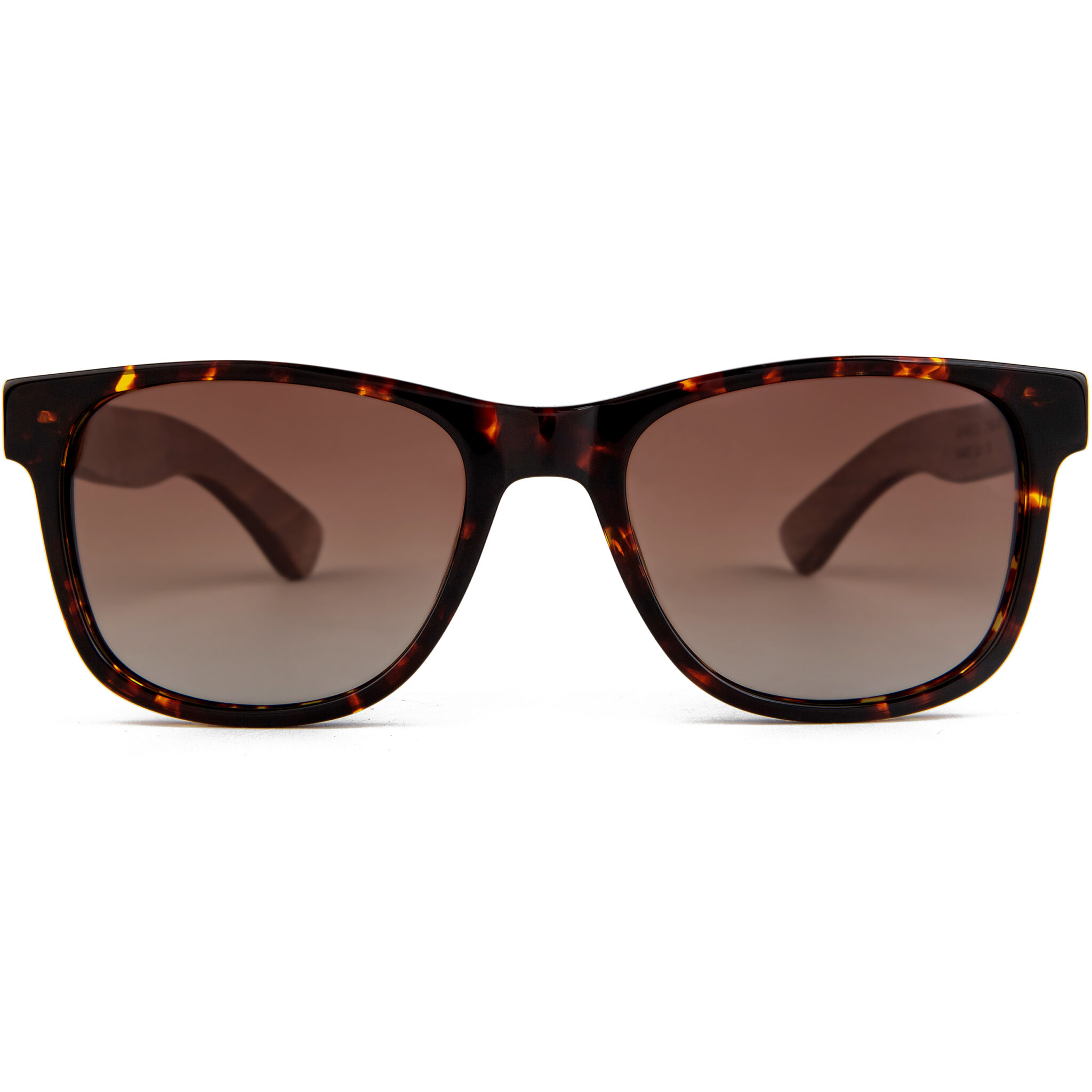 Walnut Wood Classic Sunglasses Tortoise Frame Brown Gradient Lenses
